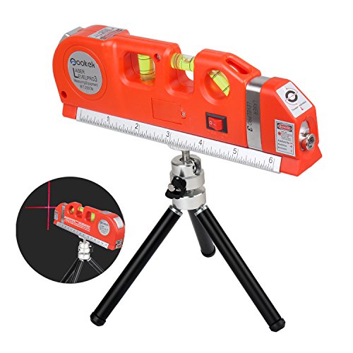 Купить Qooltek Multipurpose Laser Level Line Laser Measure + 8ft Tape ...