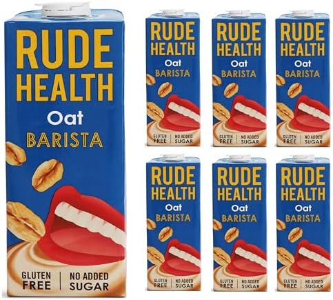 Rude Health 6 x 1 Litre Oat Barista Drink, Dairy Free, 100% Natural ...