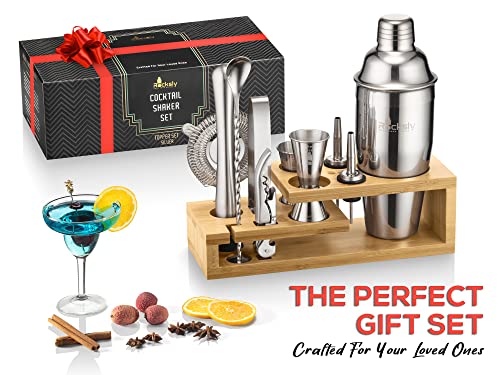 ROCKSLY Mixology Bartender Kit and Cocktail Shaker Set for Drink Mixing ...
