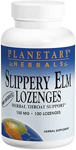 Amazon.com: Slippery Elm Lozenges Unflavored Planetary Herbals 100 Tabs ...