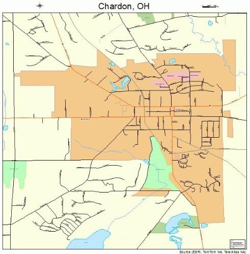 Amazon.com: Large Street & Road Map of Chardon, Ohio OH - Printed ...