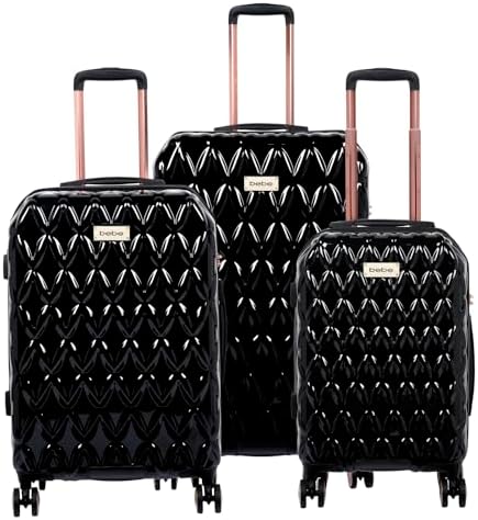 BEBE Tiara Luggage Collection Hardside Expandable Lightweight Spinner ...