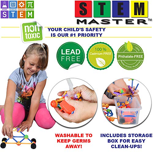 STEM Master 176 Piece STEM Learning Educational Construction Building ...