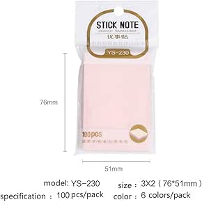 Amazon.com : Sticky Notes 3x2 inch Sticker Paper Cute Student Office ...