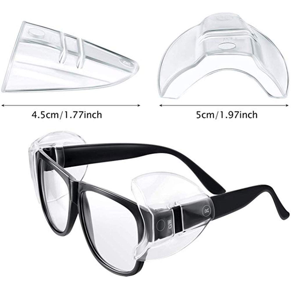 Clear Glasses Side Protector, 6 Pairs Safety Eye Glasses Side Shields ...