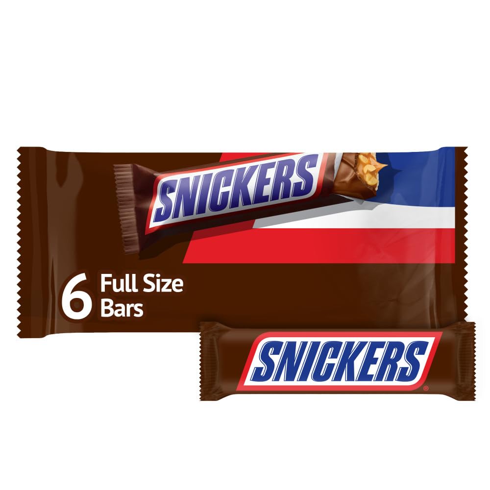 Mua SNICKERS Original Full Size Milk Chocolate Candy Bars, 11.16 oz (6 ...