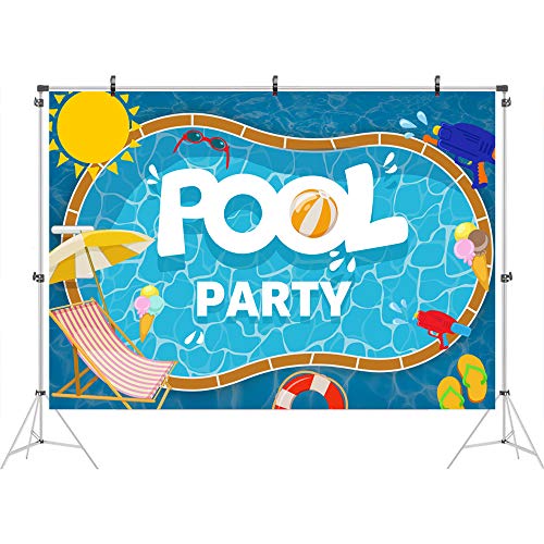 Buy Ticuenicoa 7x5ft Pool Party Backdrop Swimming Ring Lifebuoy Parties ...