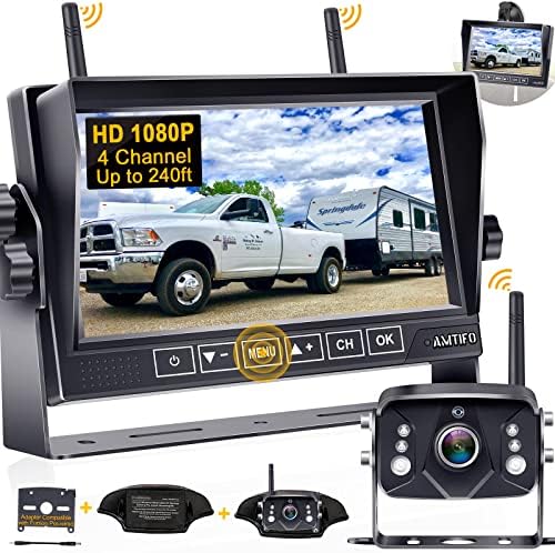 AMTIFO A7 HD 1080P Digital Wireless Backup Camera with 7 Inch DVR ...