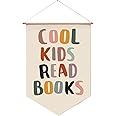 Amazon.com: Cool Kids Read Books Wall Hanging, Classroom Wall Decor ...