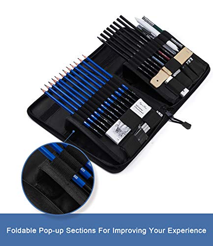 Art Supplies, 40-Piece Sketching & Drawing Pencils Art Kit ...