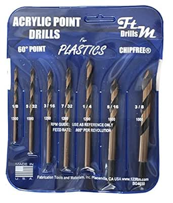 Brocas para plástico (acrílico, plexiglás, ABS, lexan, policarbonato ...