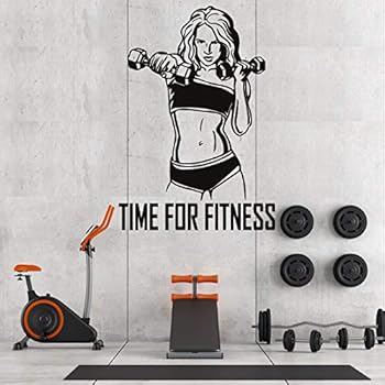 Amazon.com: Motivational Inspirational Gym Wall Decals - Workout ...