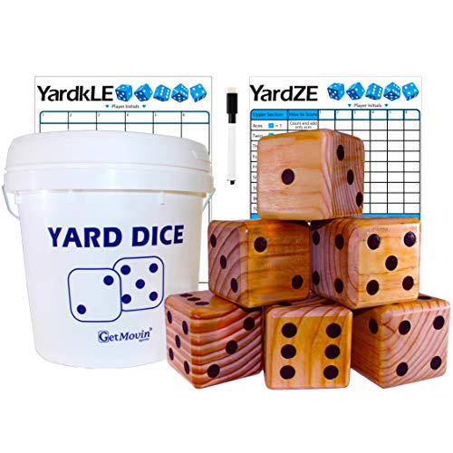 Buy GETMOVIN SPORTS Stained Yardzee and Yard Farkle Dice Set (All ...