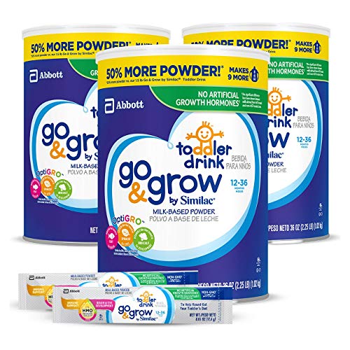 Go & Grow by Similac Milk Based Toddler Drink, (Pack Of 3) 36oz cans ...