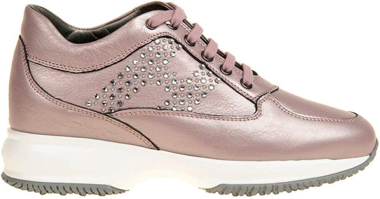 Hogan Interactive Donna Perlato Strass, 39, Rosa: Amazon.it: Scarpe e borse