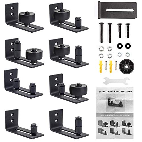 Buy 8 in 1 Sliding Barn Door Sliding Door Rail Pulley Hardware Kit Top ...
