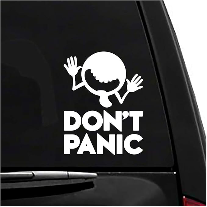Amazon.com: Don't Panic! - Hitchhiker's Guide - Vinyl Vehicle Sticker ...