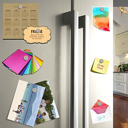 Refrigerator Magnets, 120PCS Premium Brushed Nickel Fridge Round ...