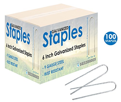 Sandbaggy Galvanized 6 Inch Landscape Staples Industrial Grade 9 Sandbaggy Galvanized 6 Inch Landscape Staples Industrial Grade 9