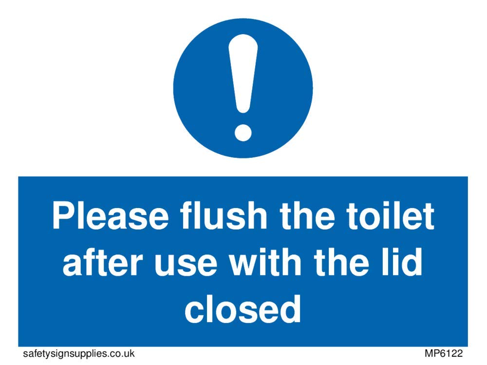 Viking Signs Please flush the toilet after use with the lid closed ...
