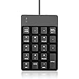 Amazon.com: Wired Number Pad, USB Numeric Keypad 19 Key Number Keypad ...