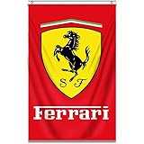 Amazon.com : Kasflag Ferrari Racing Flag Banner Vertical (3x5 Feet ...
