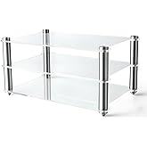 Amazon.com: KGUSS Mini Audio Component Rack Black Acrylic 2-Layer Rack ...