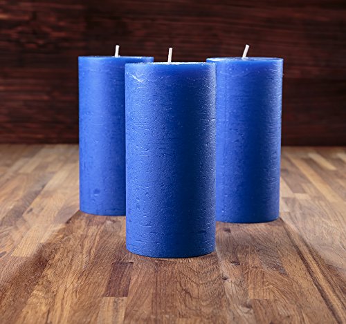 Dark Blue Pillar Candles