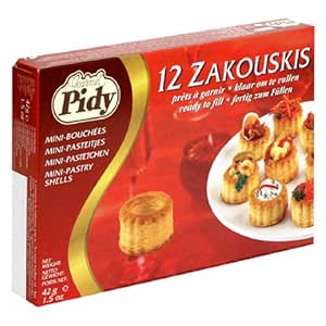 Amazon.com : Pidy Zakouskis - Mini Pastry Shells, 12-Count 192 Pieces ...