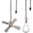 Ceiling Fan Pull Chain, 13.6 Inches Fan Pulls Set with Connector, 2 PCS ...