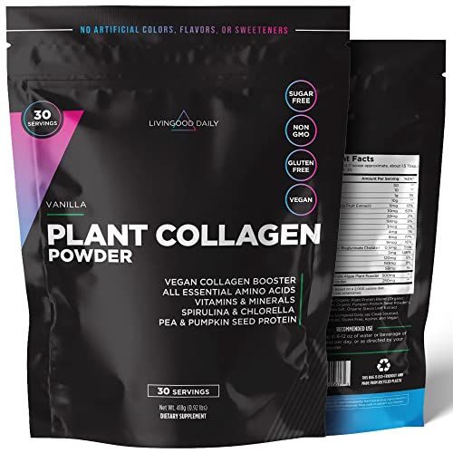 Livingood Daily Vegan Collagen Plus Greens - Plant Based Protein ...