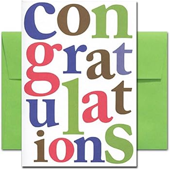 Amazon.com : Congratulations Cards: Letters of Congratulation - box of ...