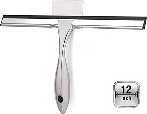 Amazon.com: OPERNEE Shower Squeegee with Self Adhesive Hook, 12 Inches ...