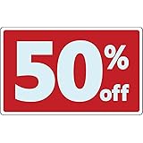 Amazon.com : Sale 50% Off Sign Business Retail Store Shopping Message ...