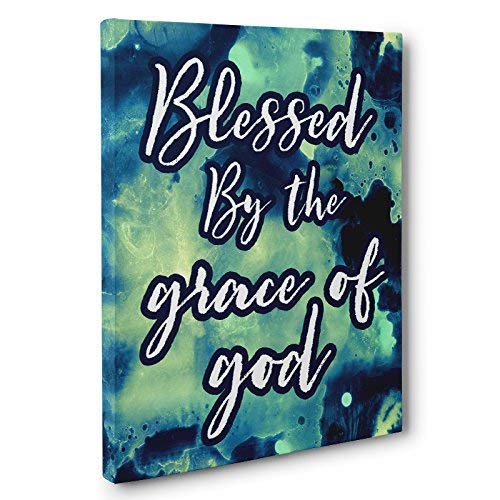 Amazon.com: Blessed By The Grace Of God CANVAS Wall Art Home Décor ...