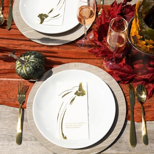 COTIER Convokins Conversation Starter Thanksgiving Dinner Napkins ...