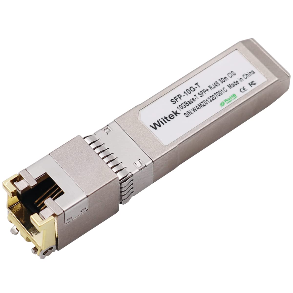 Wiitek 10Gb SFP+ to RJ45 Modules, 1.25G/2.5G/5G/10GBase-T Ethernet to SFP+ Transceiver ...