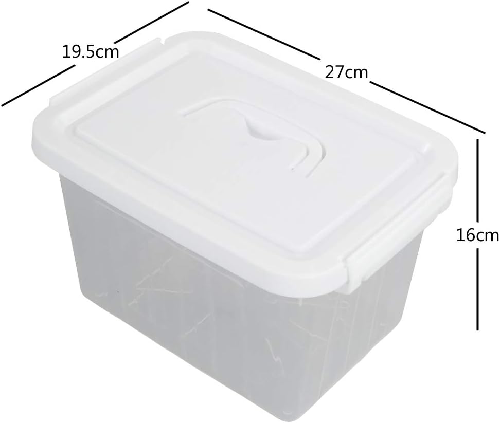 Yarebest 6 Liter Transparent Storage Box, 4-Pack Plastic Boxes with ...