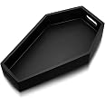 Amazon.com: Wood Coffin Tray Halloween Black Serving Tray Wooden Coffin ...