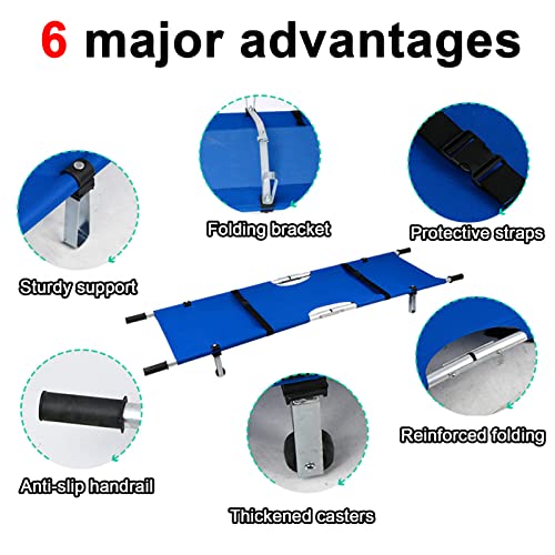 Stretcher Medical Portable Folding Aluminum Lightweight With Trolley 2 ...