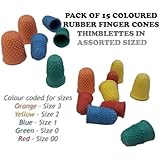 Finger Cones Thimbles Medium - Pack of 12 studded rubber 979371: Amazon ...