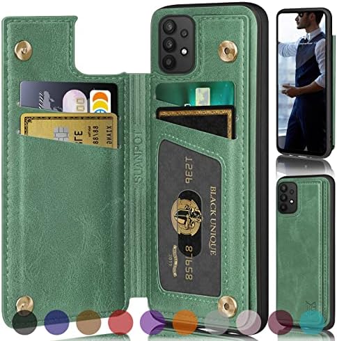 SUANPOT【RFID Blocking】 for Samsung Galaxy A32 5G Wallet case with Credit Card Holder,Flip Book ...