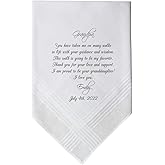 Amazon.com: Grandfather of the Bride Handkerchief-Wedding Hankerchief ...