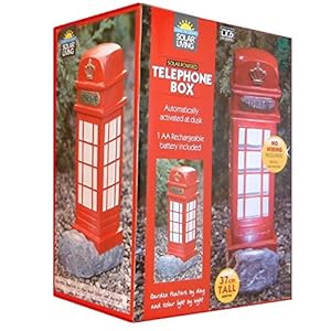 TELEPHONE BOX - GARDEN FEATURE - SOLAR LIGHT: Amazon.co.uk: Garden ...