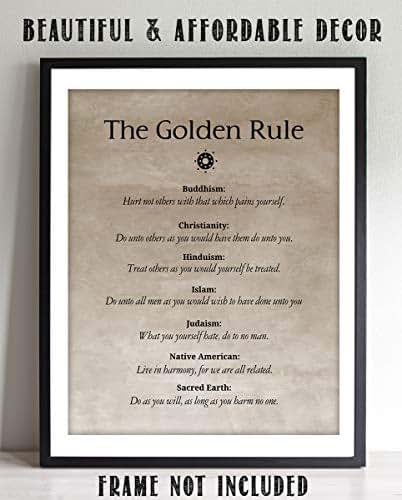 Amazon.com: "The Golden Rule" in Many Religions- 8 x 10" Print Wall ...