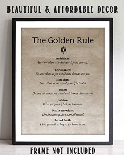 Amazon.com: "The Golden Rule" in Many Religions- 8 x 10" Print Wall ...