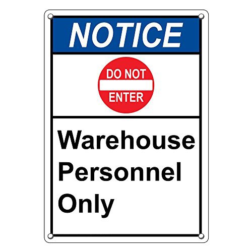 Amazon.com: Weatherproof Plastic Vertical ANSI Notice Warehouse ...