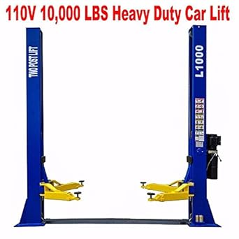 L1000 10, 000 LB 2 Post Lift Car Auto Truck Hoist 110V w/ 12 Month ...