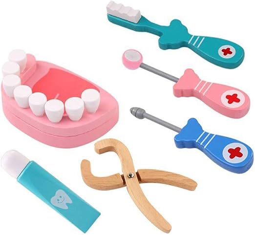 6PCS Kids Dentist Toy Creative Simulated Pretend Game Toy Pretend Play ...