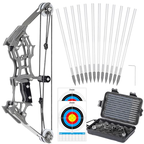 Aimdorarchery Mini Compound Bow and Arrows-for Target Shooting Games ...